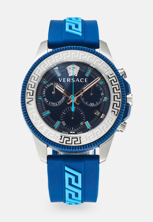 Versace Watches DOMINUS - Chronograph - silver/blue/silberfarben ...