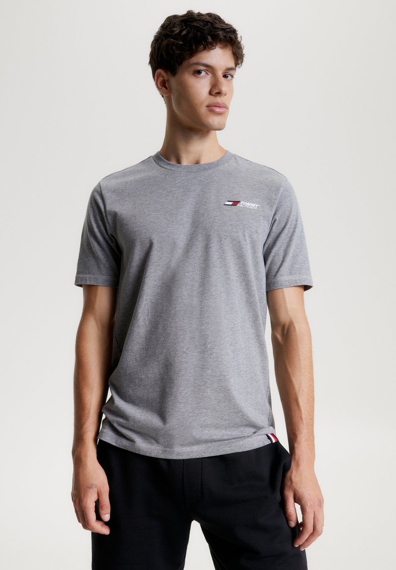 Tommy Hilfiger ESSENTIAL SMALL LOGO - T-Shirt basic - medium grey heather/grau - Zalando.ch
