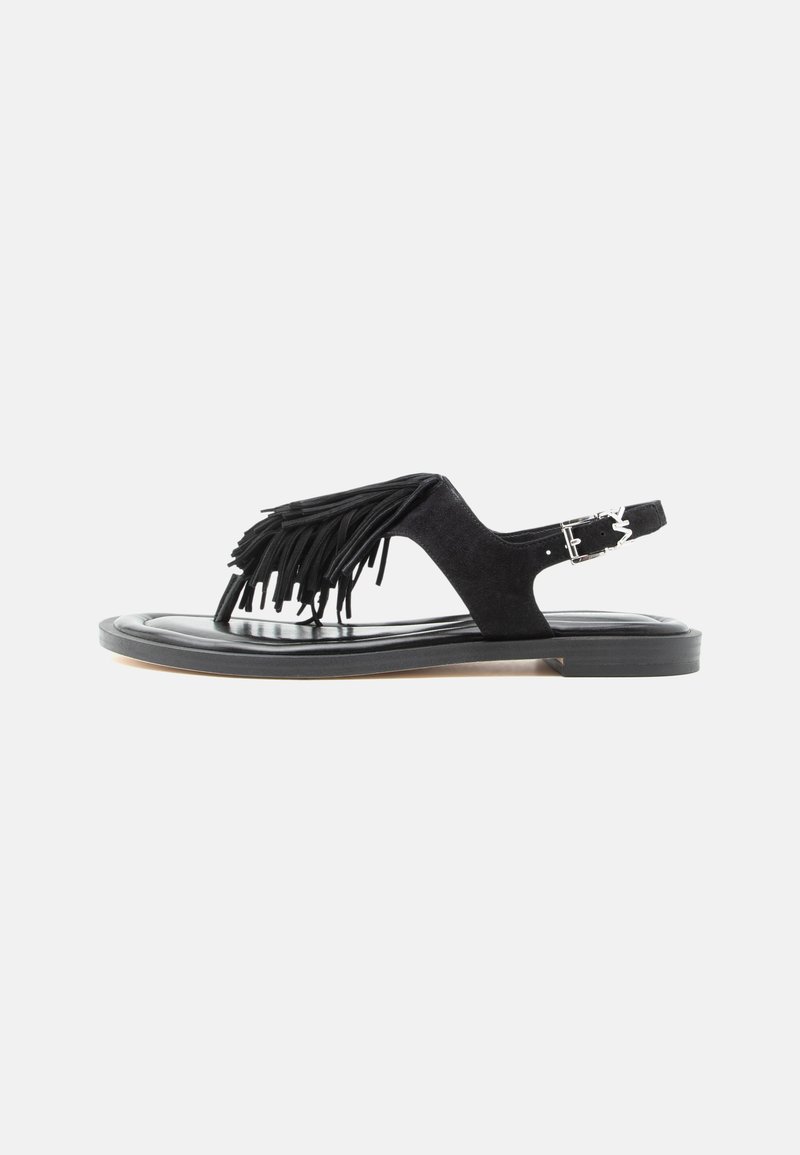 MICHAEL Michael Kors INDRA THONG - T-pántos szandálok - black/fekete ...