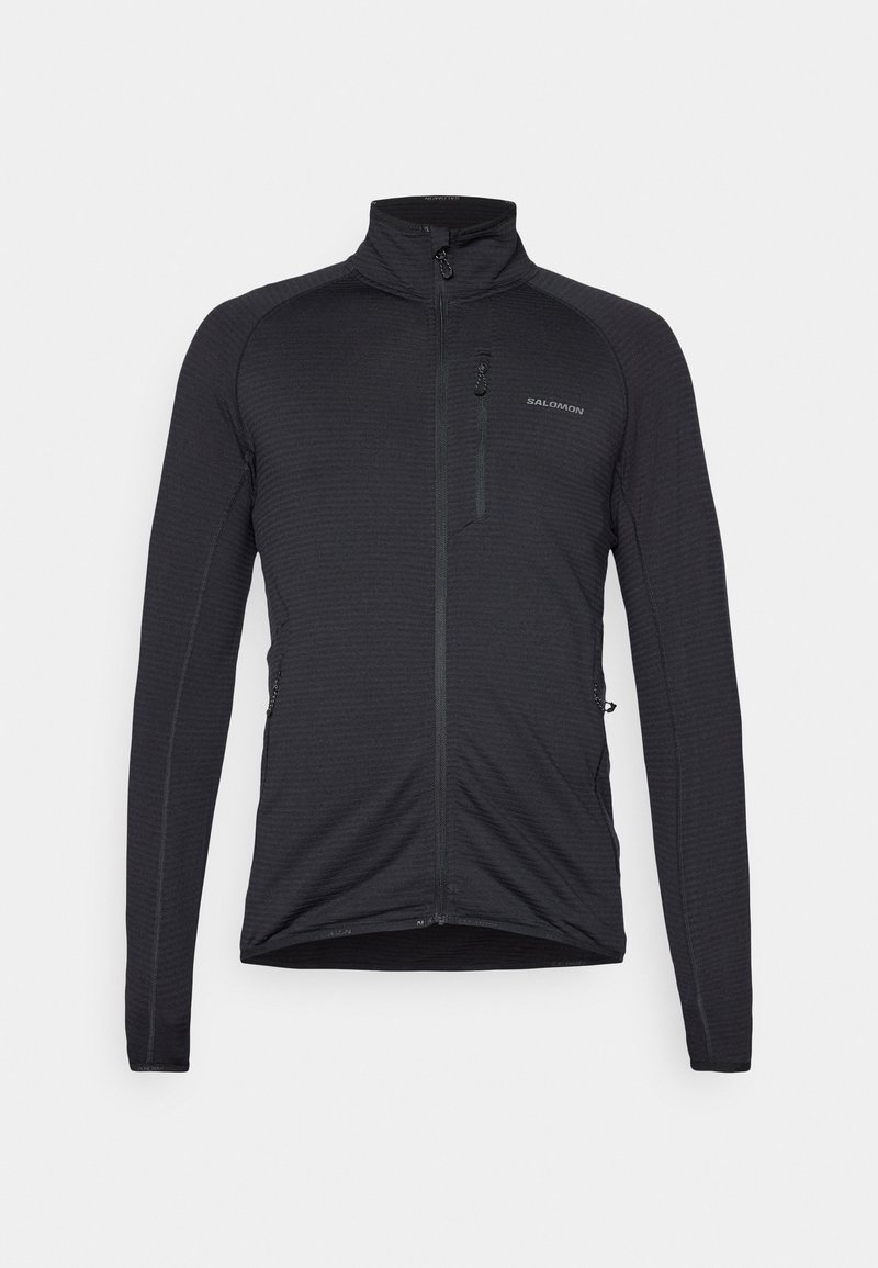 Salomon LIGHTWARM - Fleece jacket - deep black/black - Zalando.co.uk