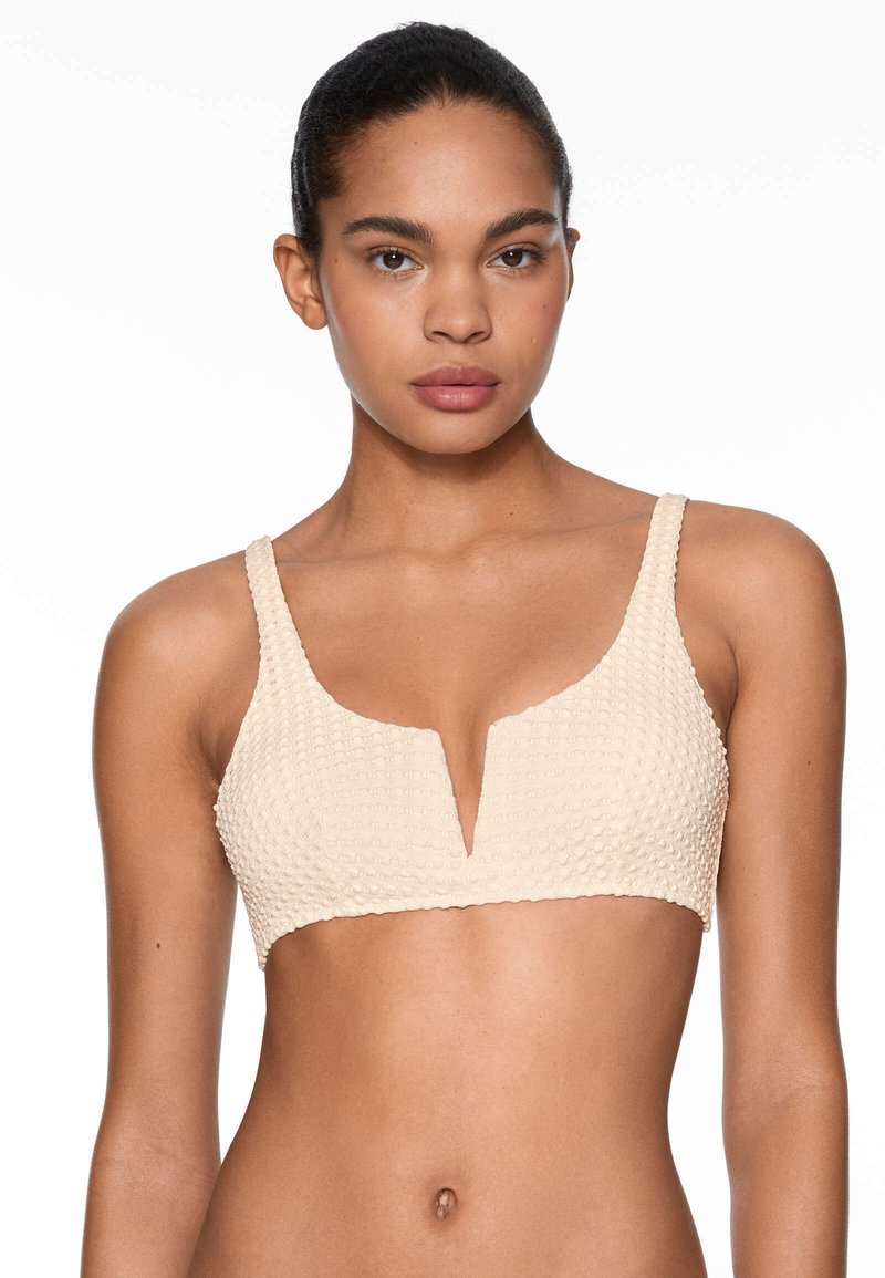 OYSHO BUBBLE TEXTURED - Bikinitop - white/wit - Zalando.nl