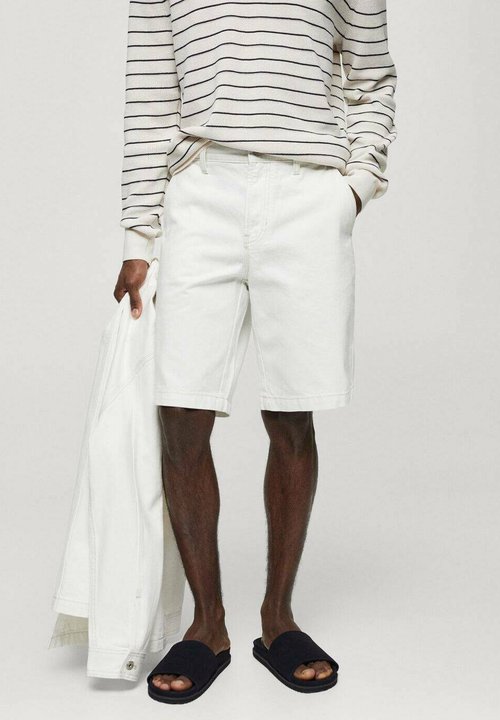 Mango ROCK - Jeans Shorts - black denim - Zalando.ch