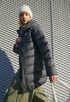 Nike Sportswear PARKA - Abrigo de invierno - black/white/negro - Zalando.es