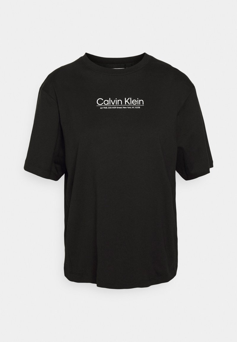 Calvin Klein COORDINATES LOGO GRAPHIC - Print T-shirt - black - Zalando ...