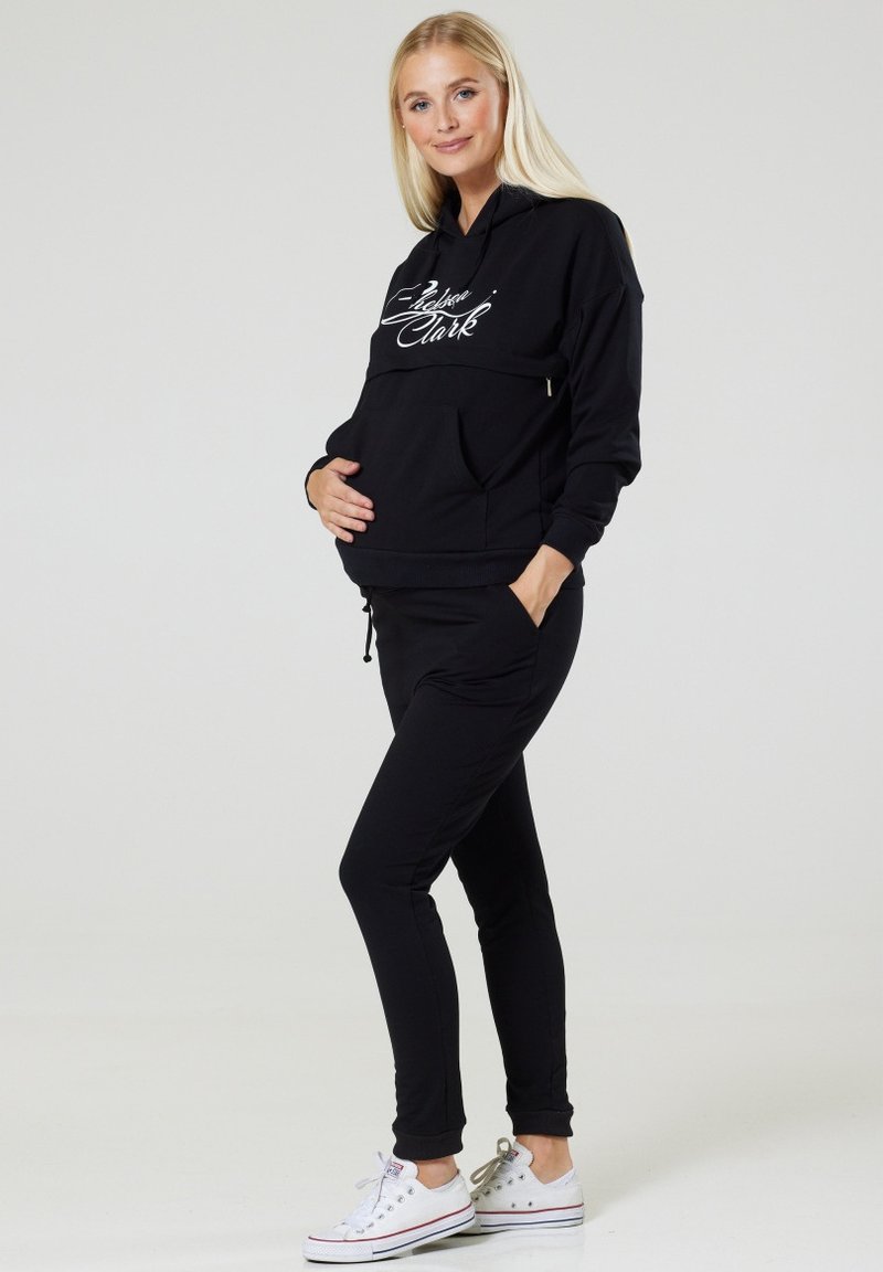 Chelsea Clark MATERNITY AND NURSING - Tracksuit - black white/black ...