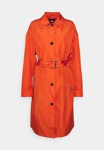 KARL LAGERFELD TECHNICAL COAT BELT - Mantel - terracotta/koper - Zalando.be