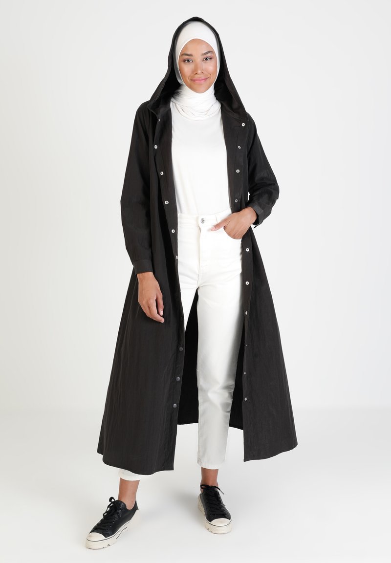 Modanisa SNAP FASTENED - Classic coat - black - Zalando
