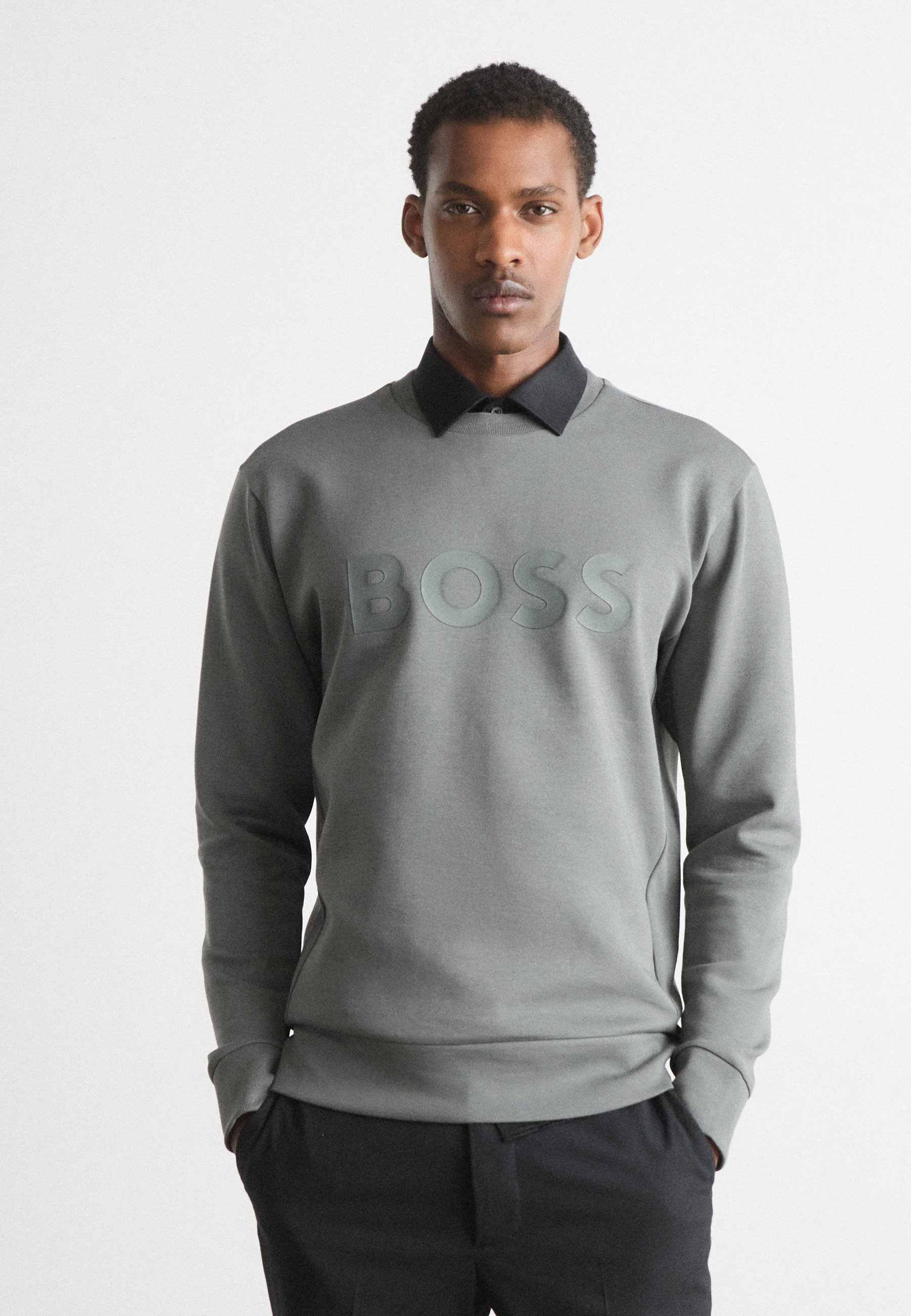 BOSS SALBO Sweatshirt light pastel grey grau Zalando.at