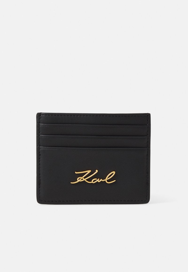 KARL LAGERFELD SIGNATURE CARDHOLDER - Wallet - black/gold-coloured ...