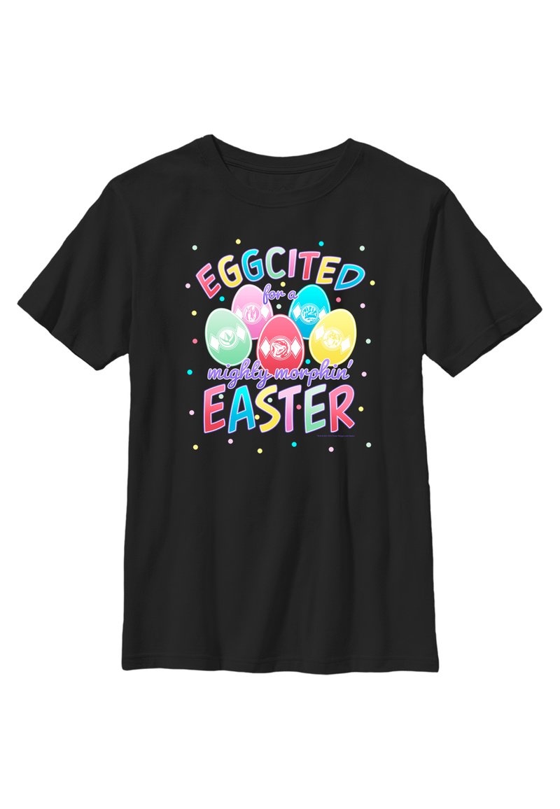 Henry Tiger POWER RANGERS EGGCITED - Print T-shirt - black - Zalando