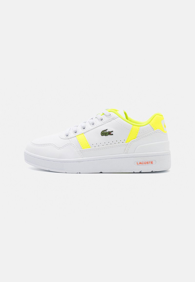 Lacoste T-CLIP CHILDREN TRAINERS - Zapatillas - white/yellow/blanco - Zalando.es