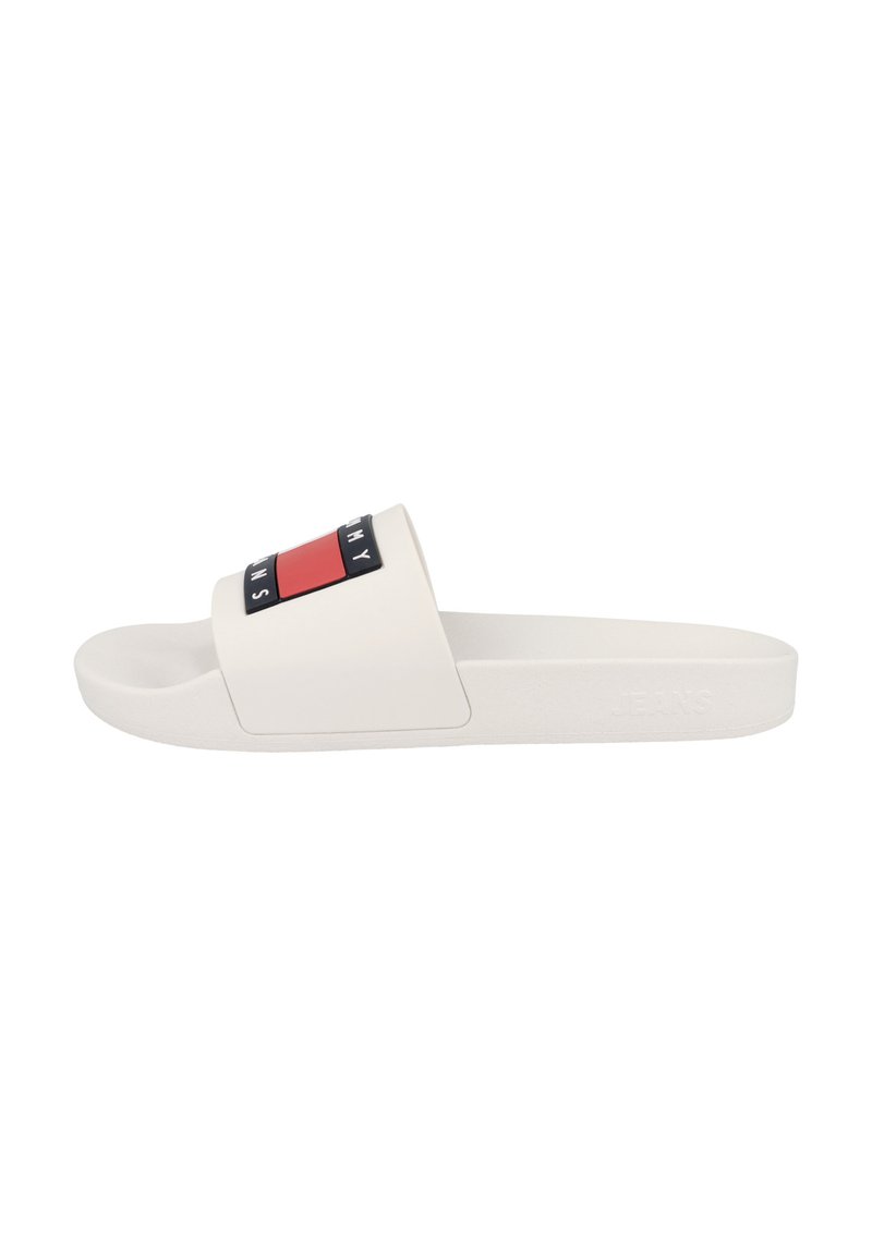 Tommy Jeans FLAG POOL - Pool slides - ecru/off-white - Zalando.ie