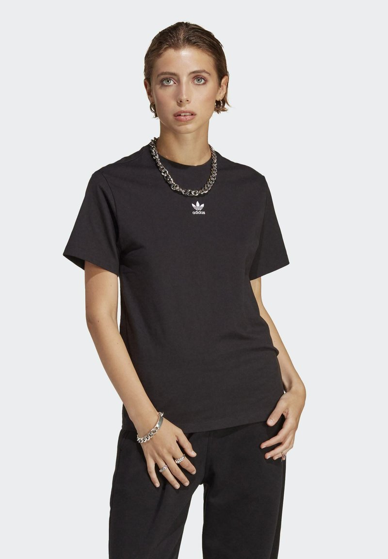 Adidas Originals Essentials Regular Tee T Shirts Basic Black Sort