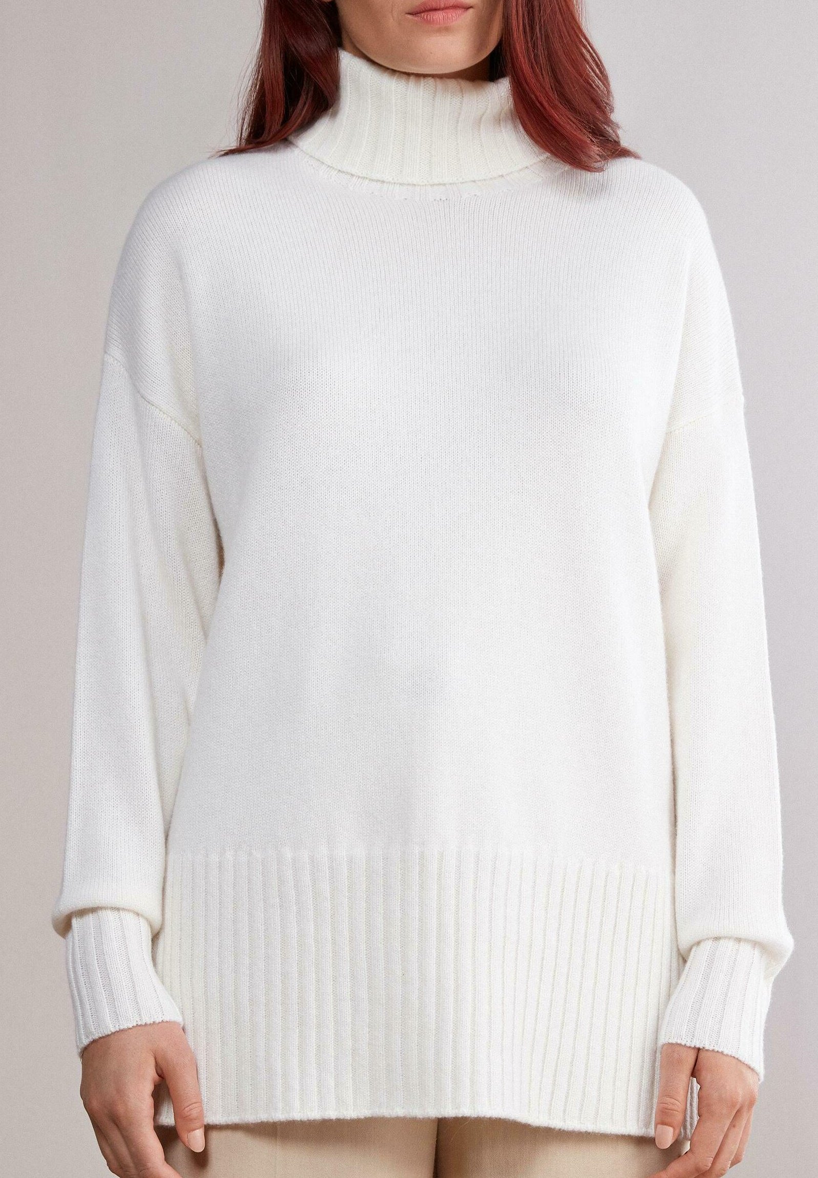 Falconeri ULTRASOFT - Strickpullover - white/hellrot - Zalando.ch