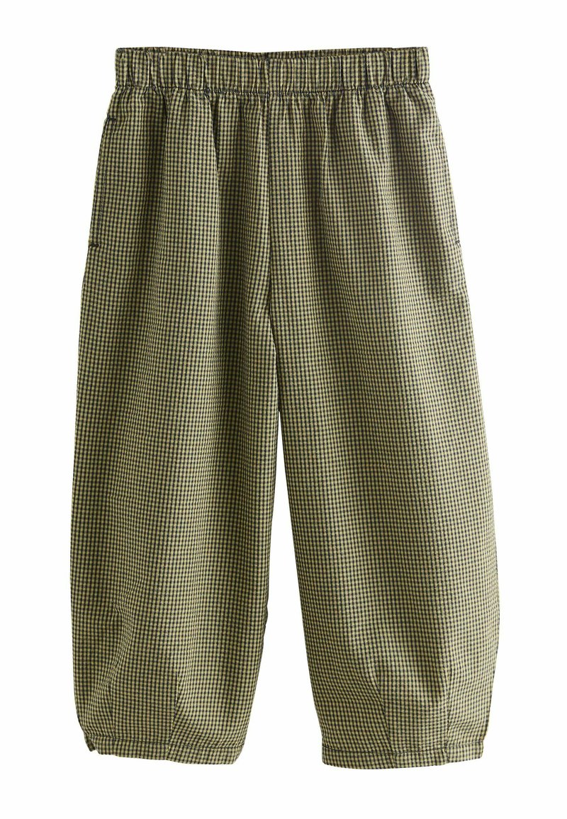 Next PULLON BARREL - Bukser - olive green gingham/grøn - Zalando.dk