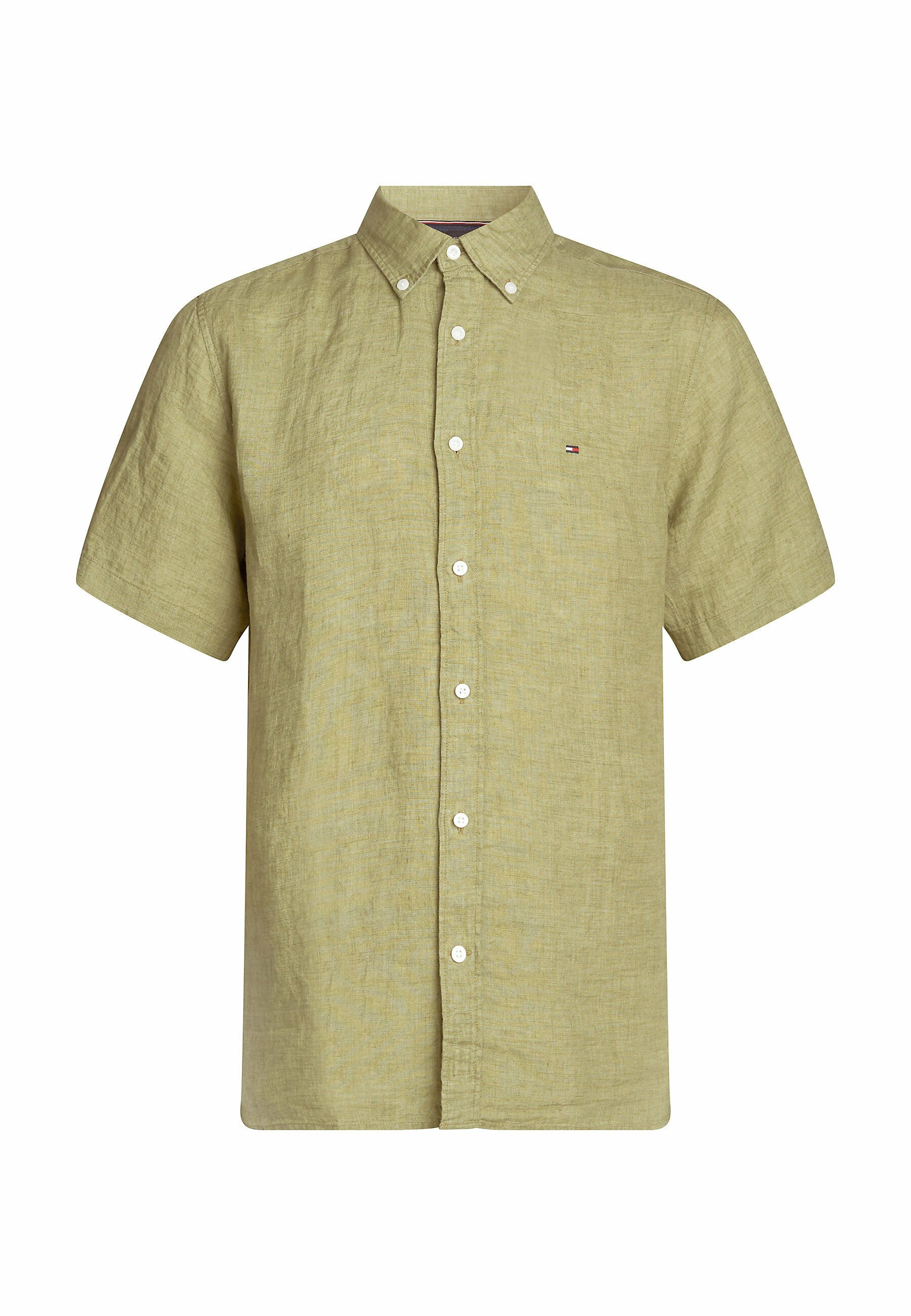 Tommy Hilfiger SHORT SLEEVE REGULAR FIT Shirt faded olive green Zalando