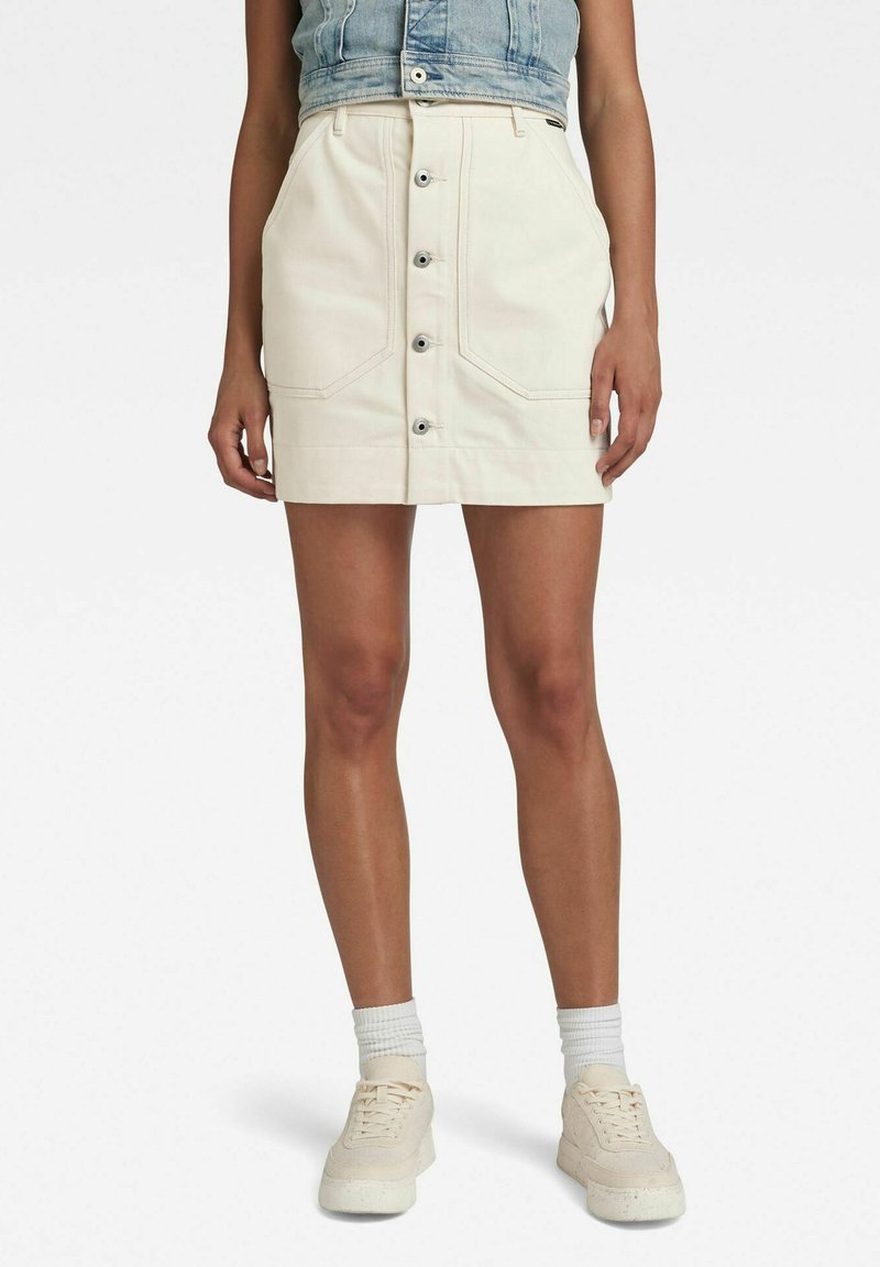 G-Star BUTTON - Minirok - ecru/wit - Zalando.be