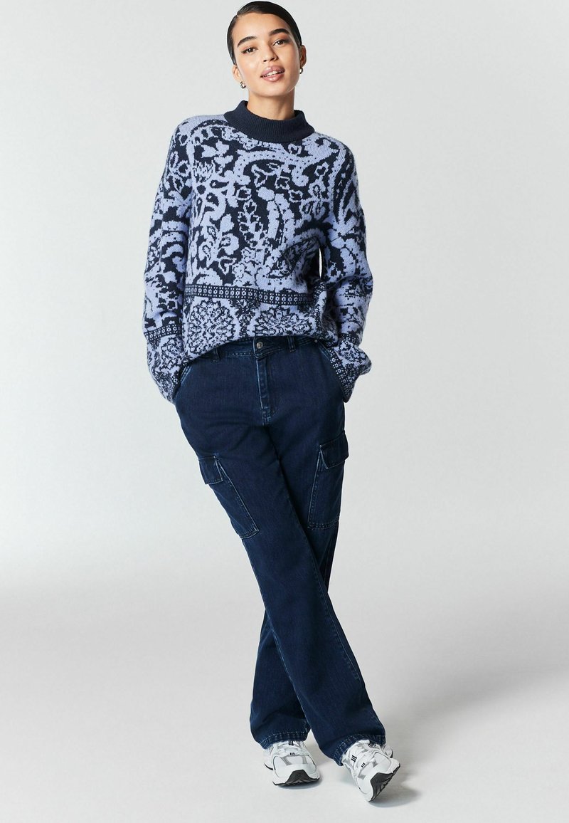 Next JACQUARD STAND NECK - Pullover - blue/bleu - ZALANDO.FR