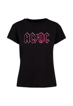 Merchcode ACDC DISTRESSED LOGO BOX TEE - T-shirt print - black/zwart ...