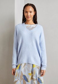 Mos Mosh V NECK - Strickpullover - cashmere blue/hellblau - Zalando.de