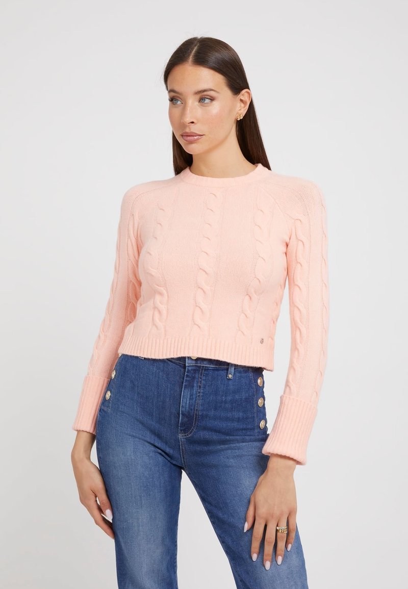 Guess ZOPF - Pullover - rose - ZALANDO.FR