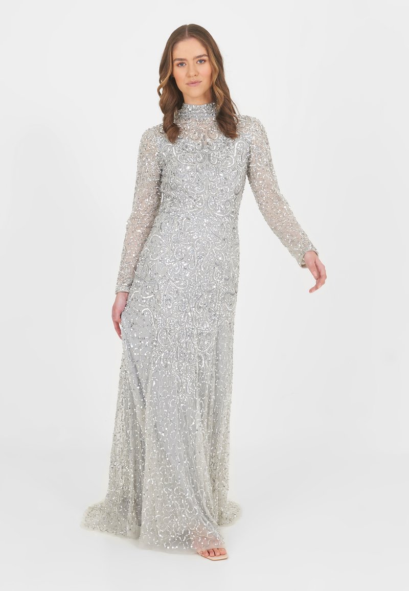 Maryisa EMBELLISHED SEQUINS MODEST - Robe de cocktail - light grey/gris ...
