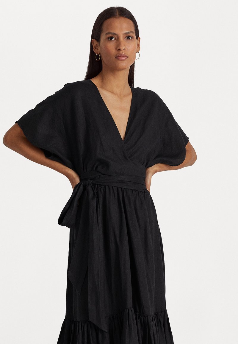 Lauren Ralph Lauren LIGIANA SHORT SLEEVE DAY DRESS - Jurk - black/zwart - Zalando.nl