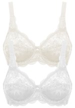 Susa 2 PACK - Bügel BH - champagner weiss/dunkelblau - Zalando.de