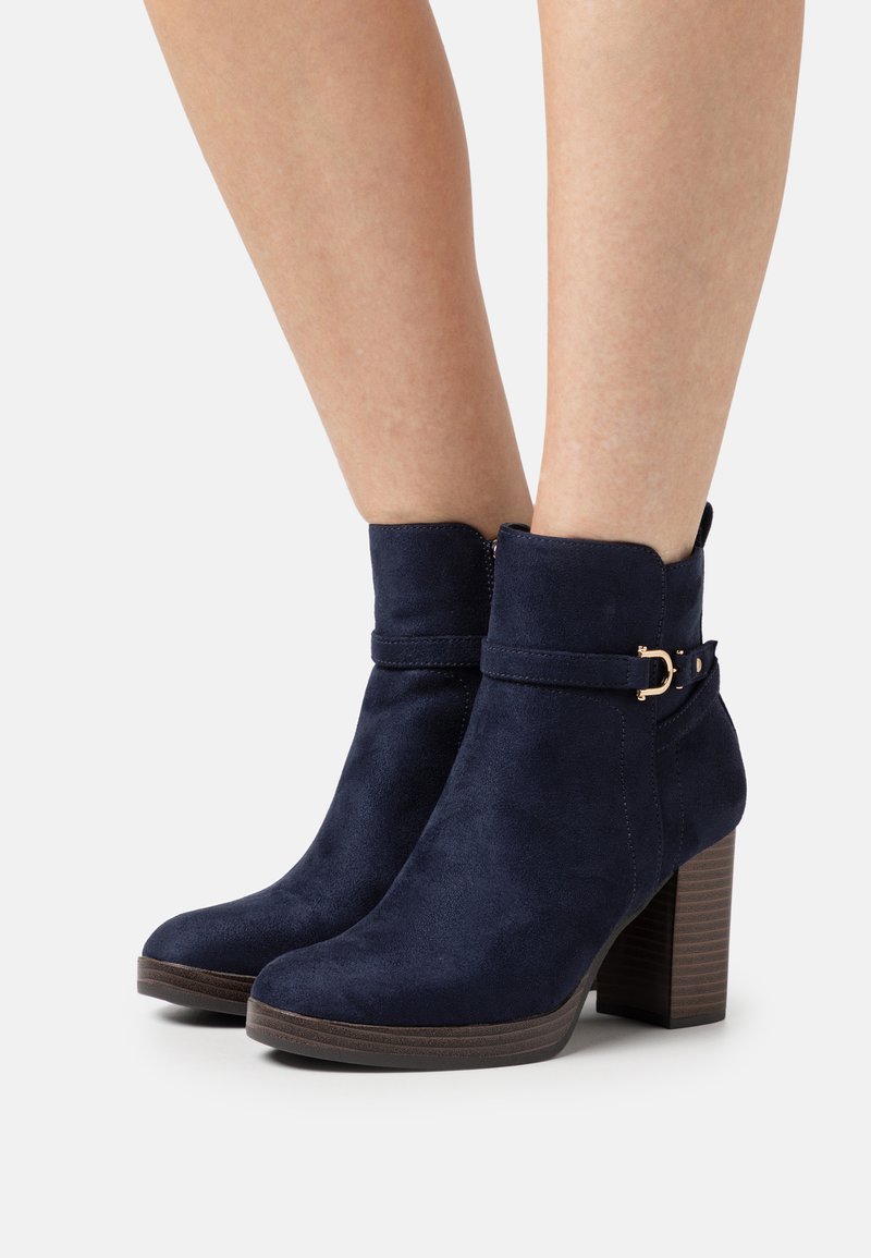 Anna Field Platform ankle boots - dark blue - Zalando.ie