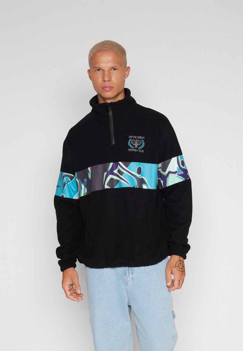On Vacation MATCH FLEECE SWEATER - Fleece trui - black/zwart - Zalando.nl