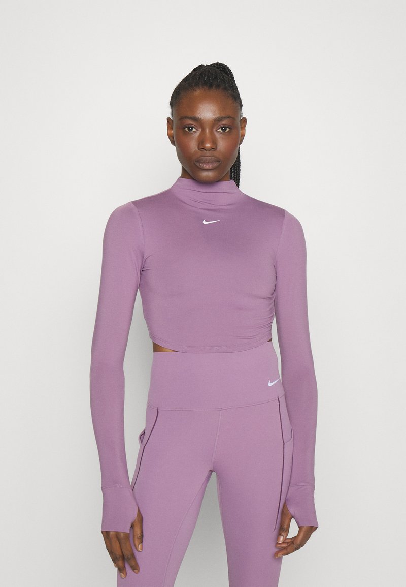 Nike Performance W NK ONE LUXE DF LS CROP ESS - Top dugih rukava - violet dust/boja jorgovana ...