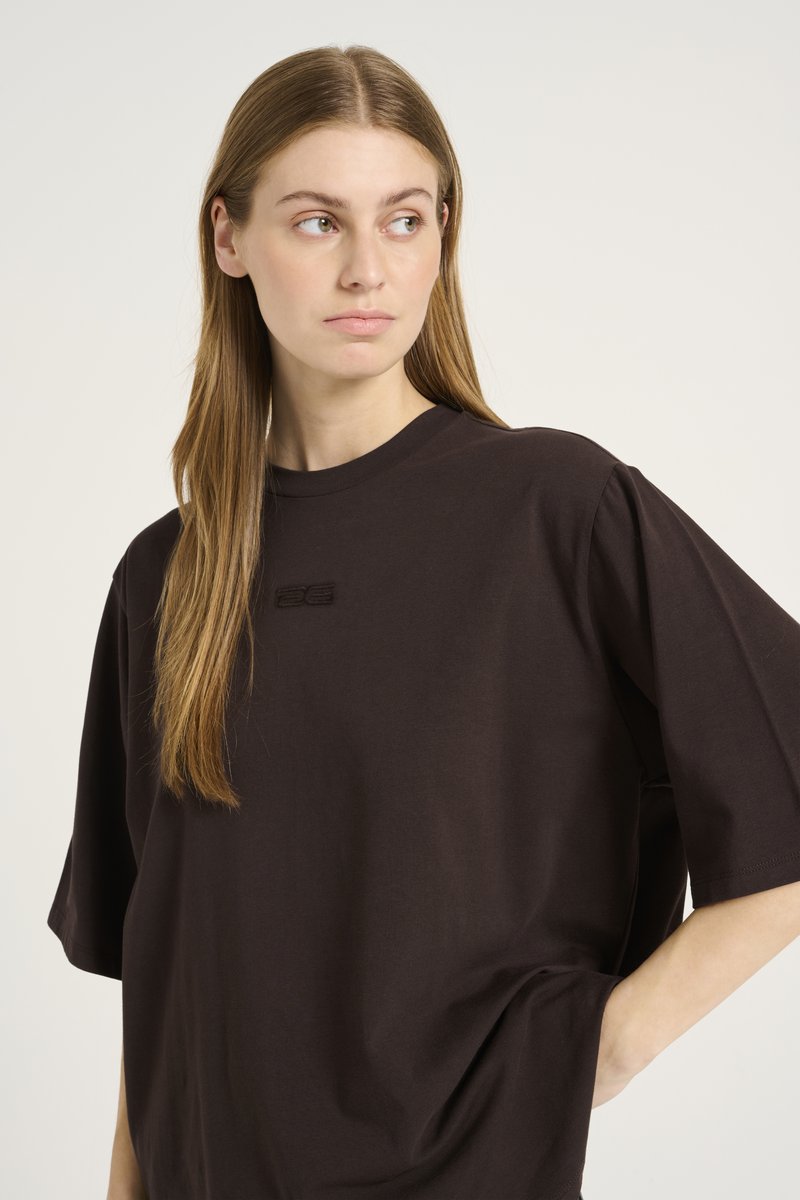 Gestuz SAMI TEE - T-shirts basic - dark brown/mørkebrun - Zalando.dk