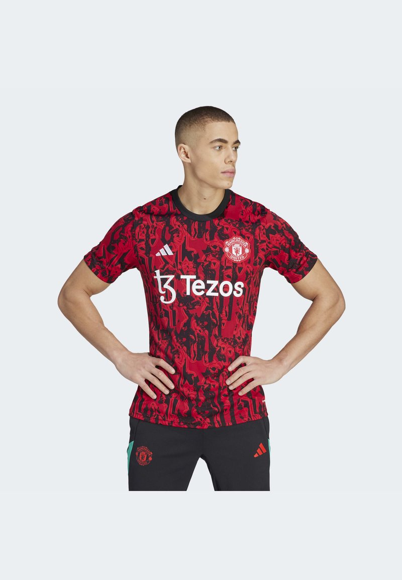 adidas Performance MANCHESTER UNITED PRE-MATCH - Club wear - red/black ...