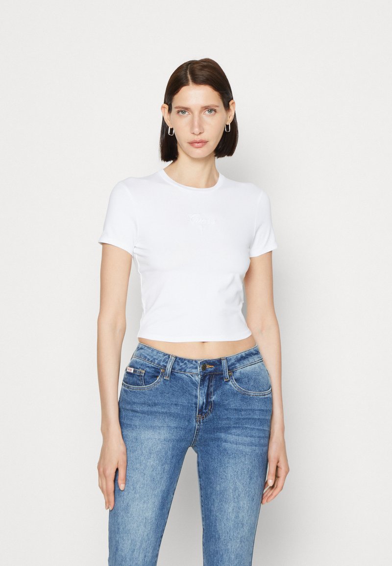 Guess Originals GRAPHIC BABY TEE - T-Shirt basic - pure white/weiß - Zalando.ch