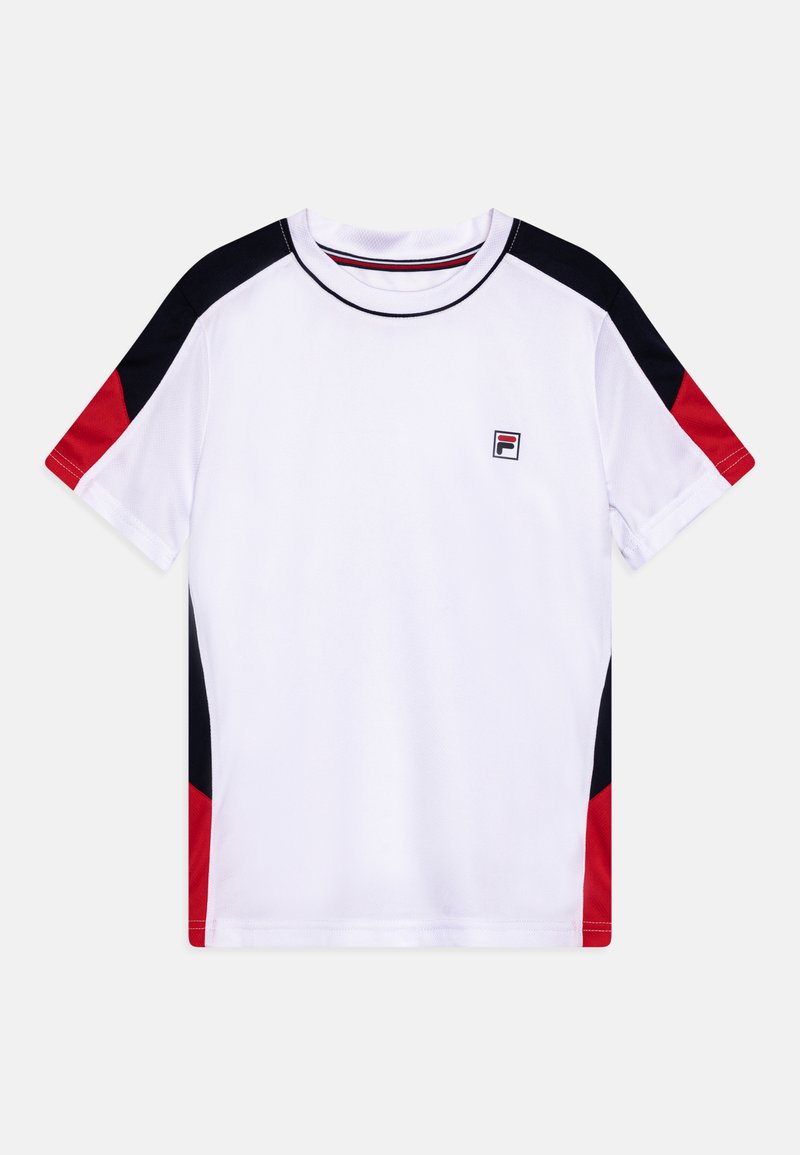 Fila GABRIEL UNISEX - Sport T-Shirt - white/navy/dunkelblau - Zalando.de