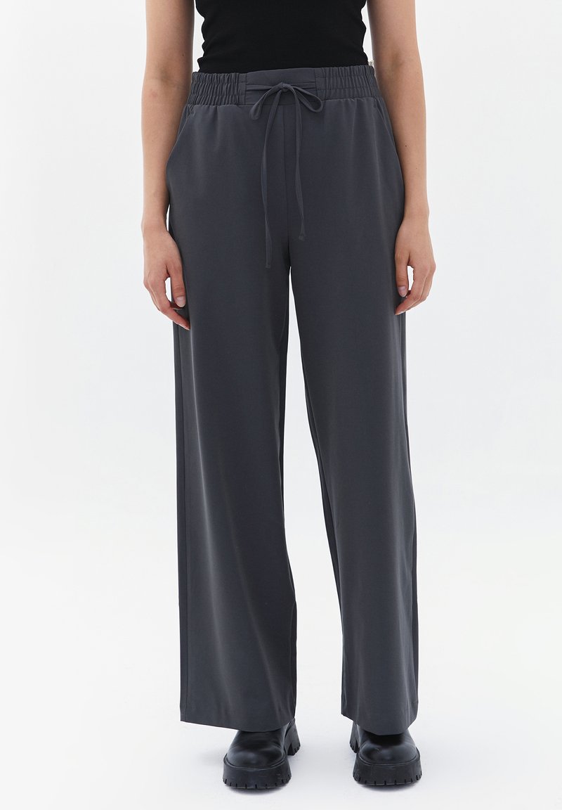 OXXO HIGH RISE - Pantalon classique - black sand/noir chiné - ZALANDO.FR