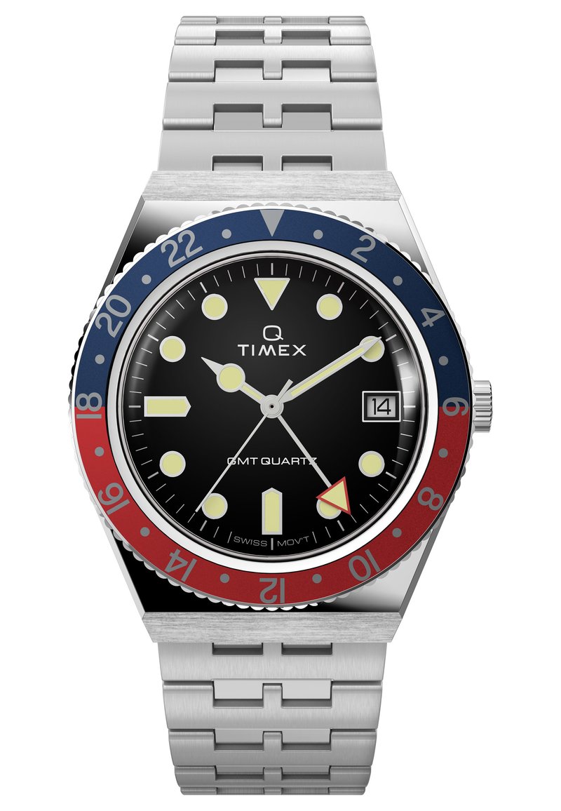 Timex Q TIMEX GMT - Reloj - stainless steel/plateado - Zalando.es