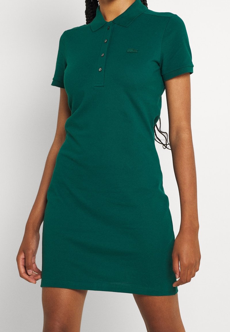 Lacoste Robe chemise - dark green/vert foncé - (Seconde main) - ZALANDO.FR