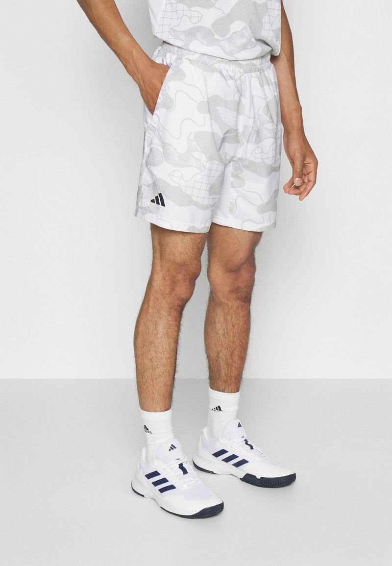 adidas Performance CLUB GRAPHIC SHORT - Sports shorts - white/grey ...