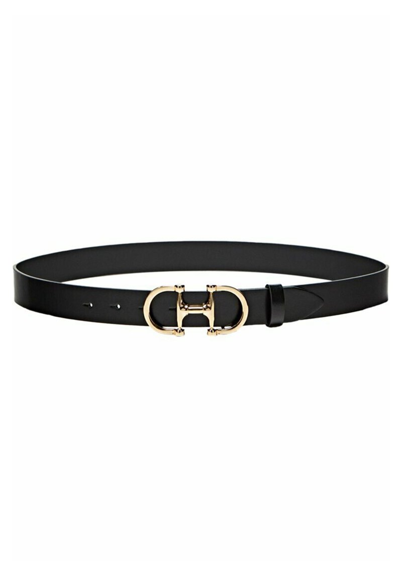 Massimo Dutti WITH DOUBLE BUCKLE - Ceinture - black/noir - ZALANDO.FR