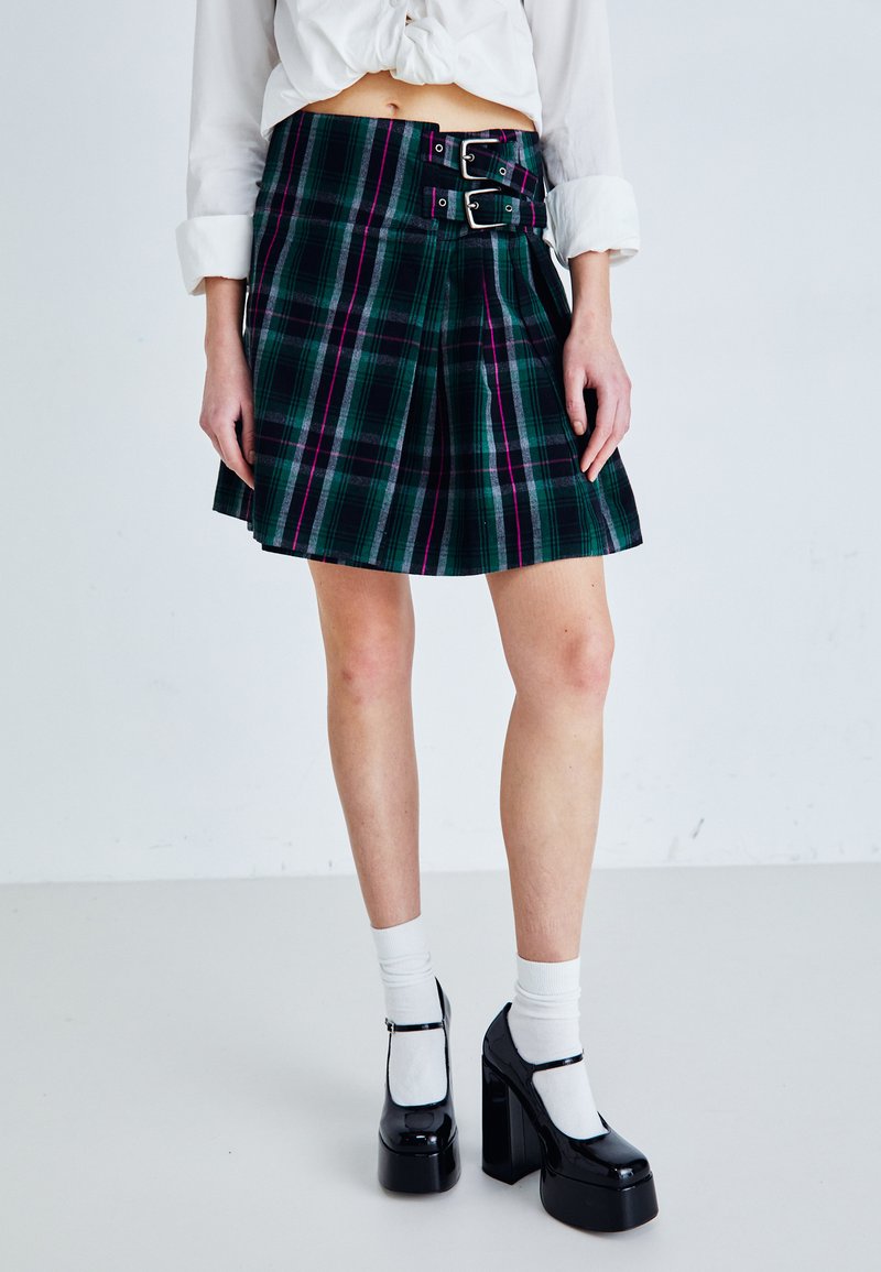 Jaded London TARTAN KILT - Wickelrock - green/grün - Zalando.ch
