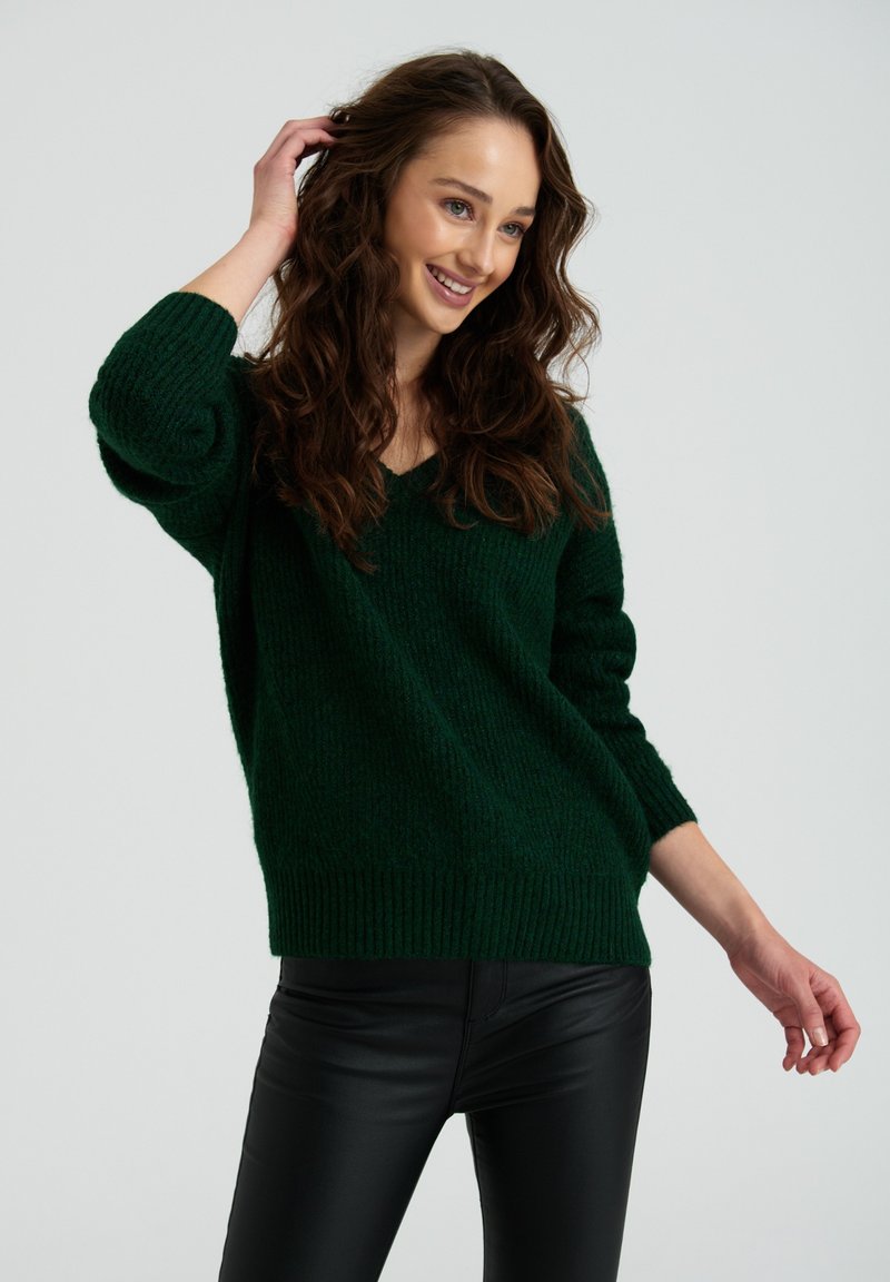 Greenpoint Sweter/ciemnozielony - Zalando.pl