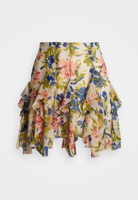 Lauren Ralph Lauren Woman QUASHANDA MINI - A-line skirt - cream/blue ...