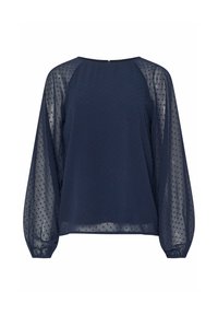 Long Tall Sally DOBBY BALLOON SLEEVE - Camicetta - navy/blu scuro ...