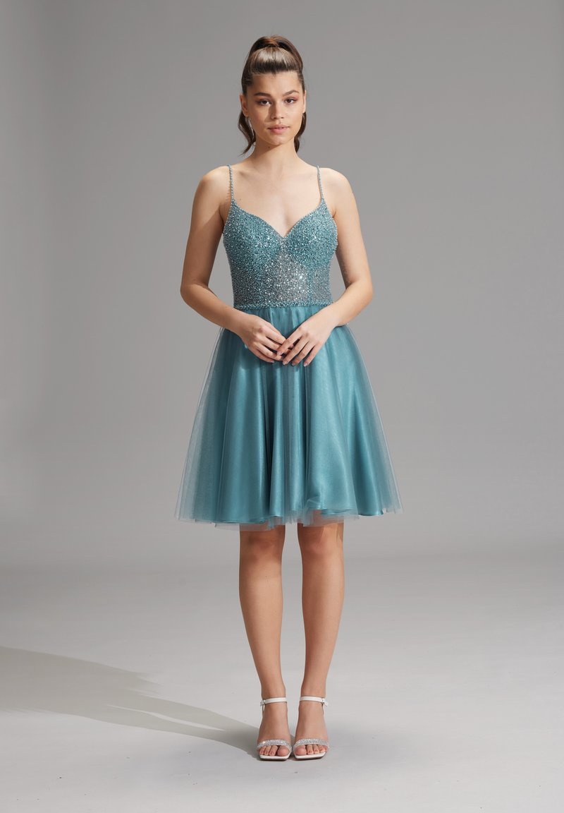 Swing HEY KYLA - BEADED TULL DRESS WITH SHOESTRING BUSTIER - Vestido de ...