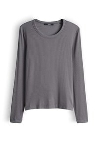 someday. SLIM FIT TEXTURE - Langarmshirt - coal dust/grau - Zalando.at