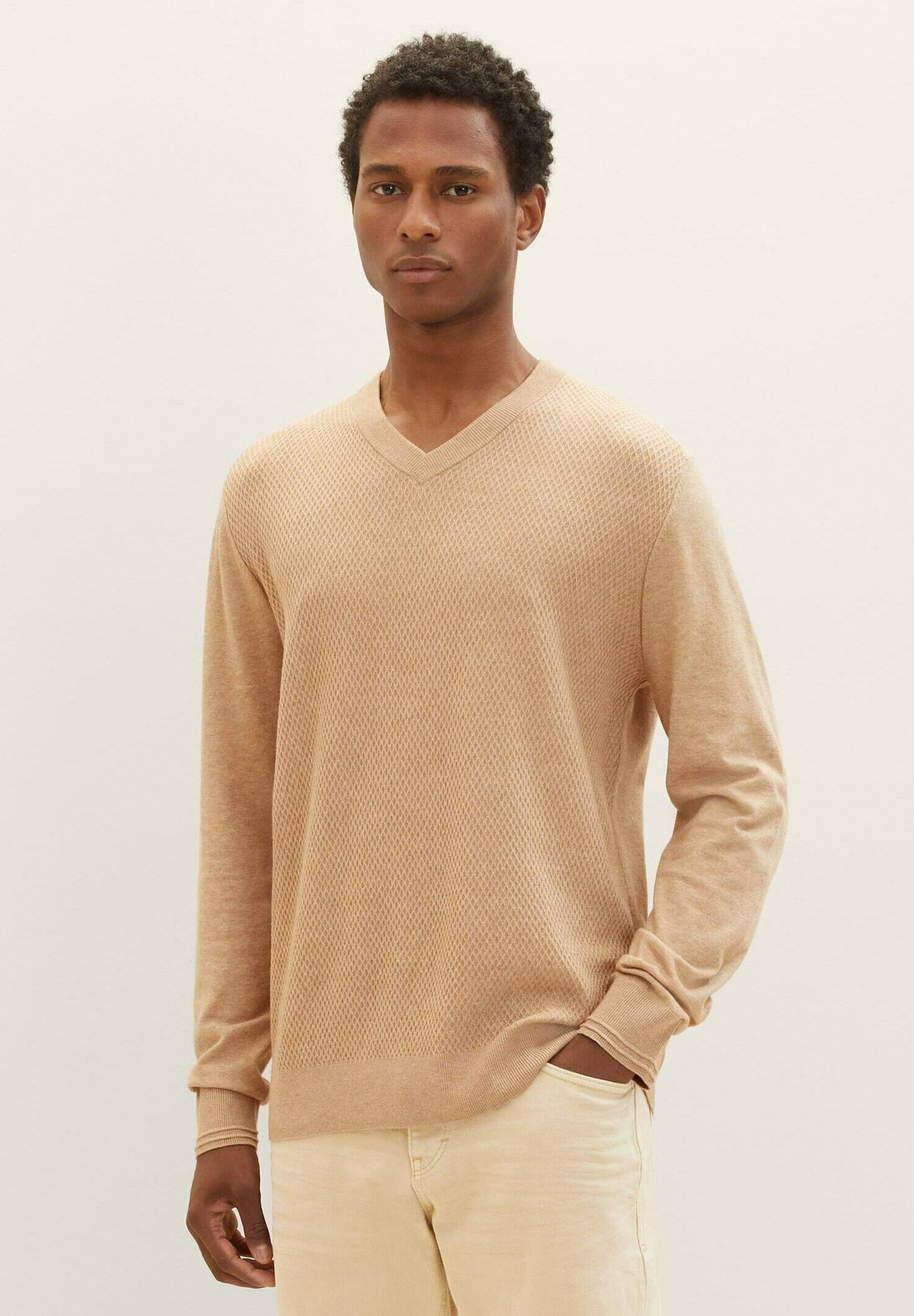 TOM TAILOR Strickpullover - beach sand melange/sand - Zalando.ch
