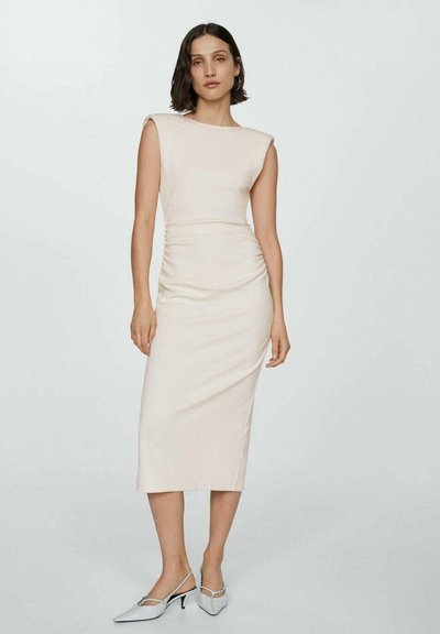 Mango Robe fourreau - beige - ZALANDO.FR