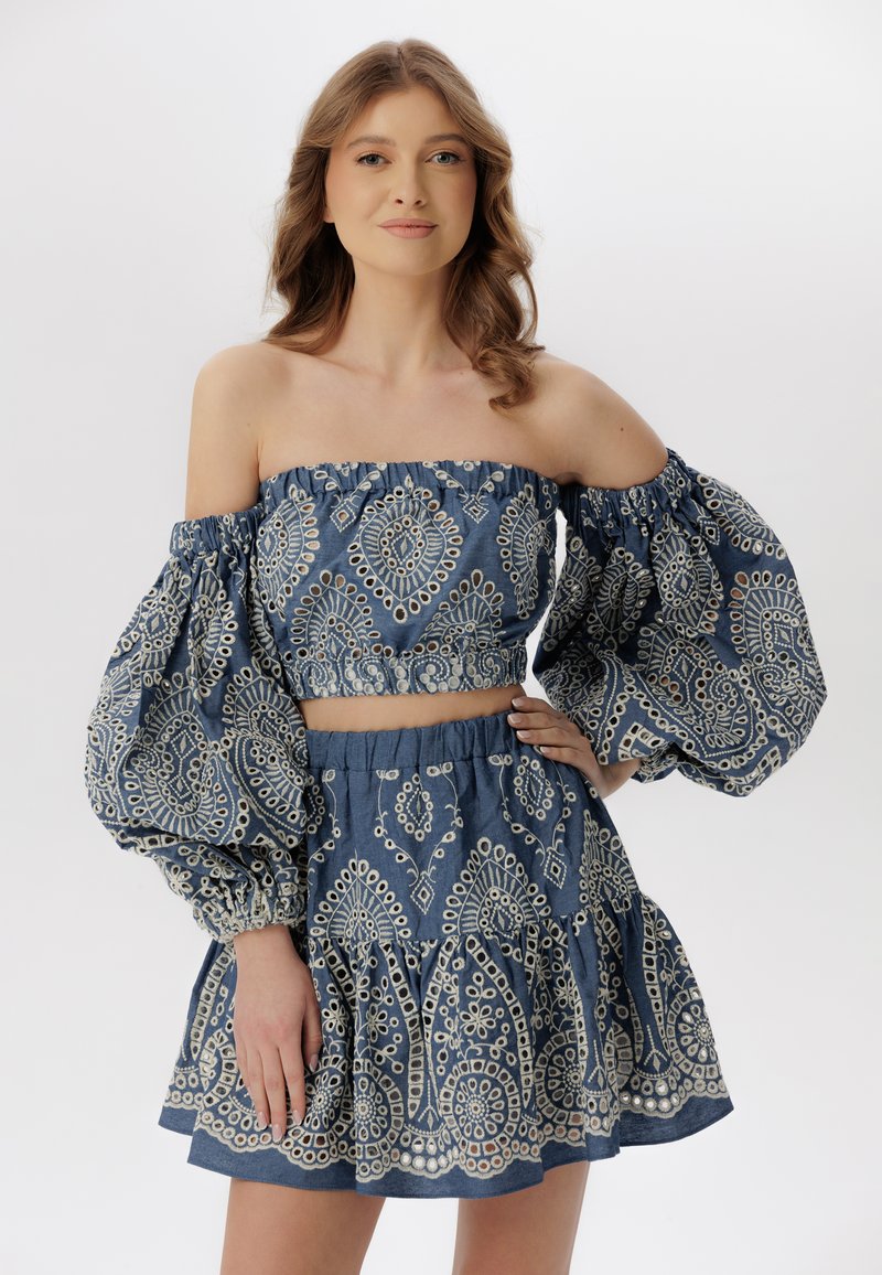 Laurella SET - A-line skirt - blue - Zalando.ie