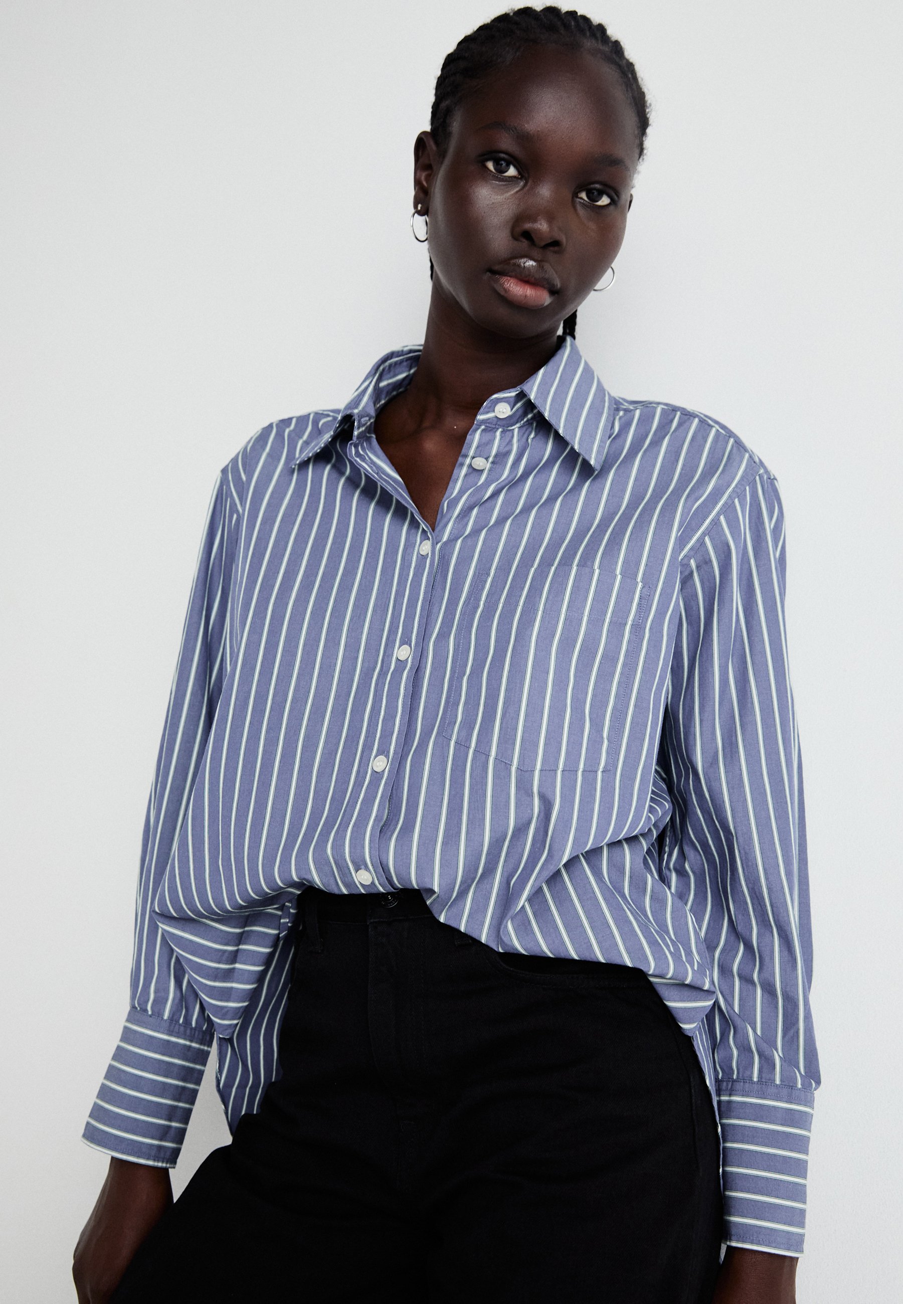 GAP BIG STRIPES BIG CUFF BIG COLLAR Button down blouse blue Zalando.ie
